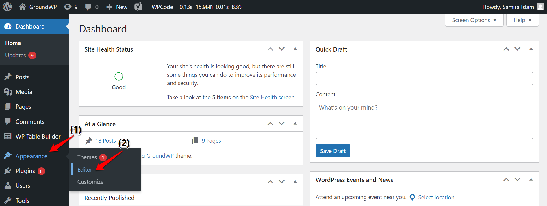 How to Change Menu Font Size In WordPress (Block Theme) - GroundWP