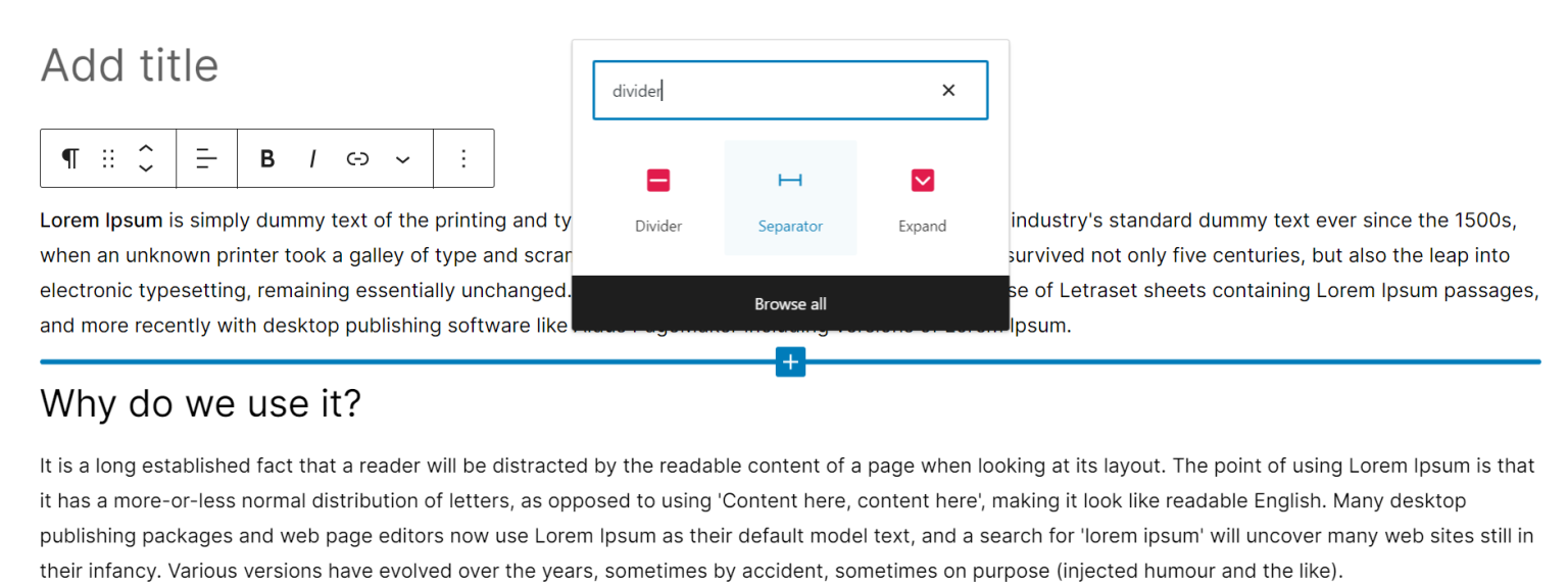 How to Add A Horizontal Line Separator In WordPress - GroundWP