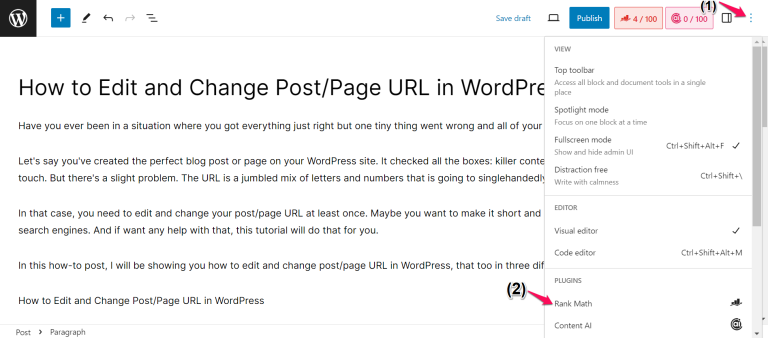 How to Edit and Change Post/Page URL in WordPress - GroundWP