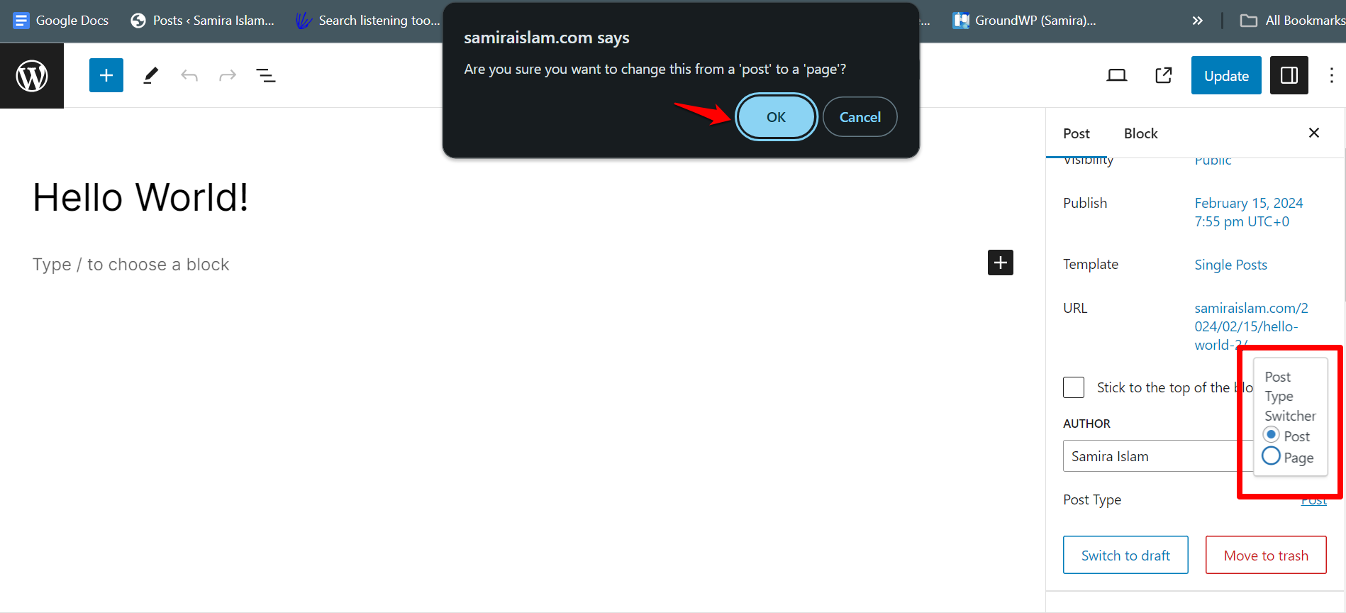 How to Convert a Post to a Page in WordPress - GroundWP